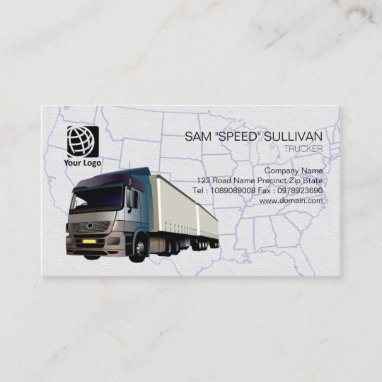 Trucker Transportation Haulage Semi Trailer Business Card | Zazzle.co.uk