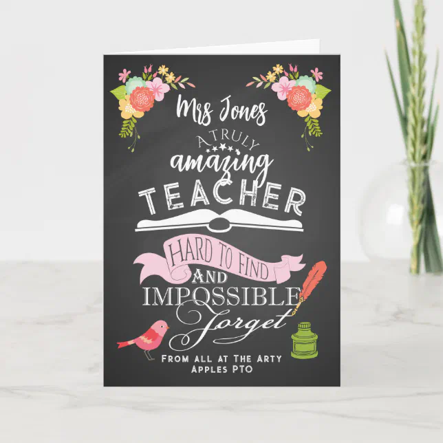 Truly amazing teacher appreciation week thank you card | Zazzle