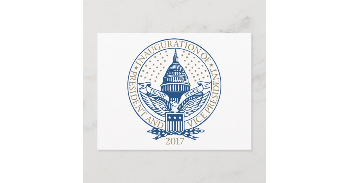 Trump Pence President Inaugural Logo Inauguration Postcard | Zazzle