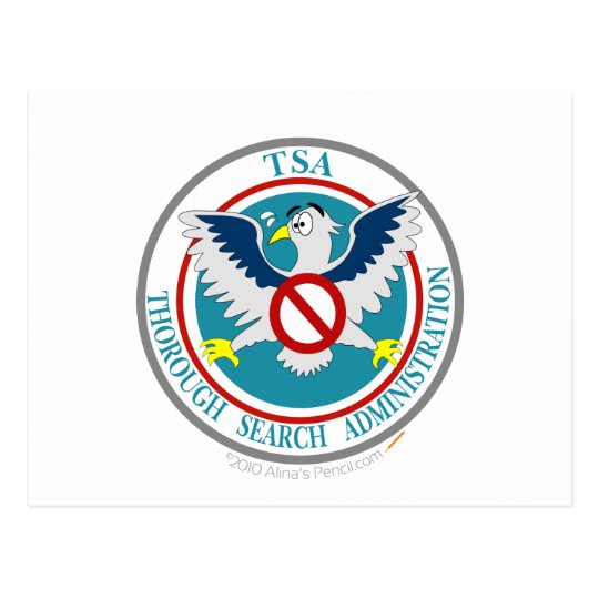 TSA Funny Logo with Cartoon Eagle Postcard | Zazzle.co.uk