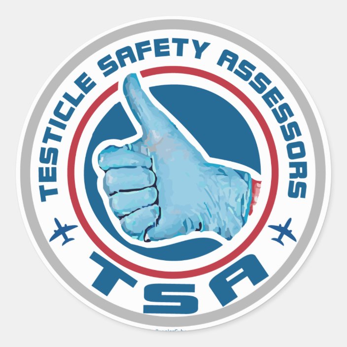 TSA Logo - Testicle Safety Assessors Classic Round Sticker | Zazzle.co.uk