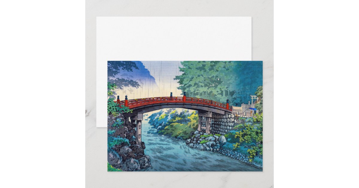 Tsuchiya Koitsu - Sacred Bridge at Nikko Thank You Card | Zazzle