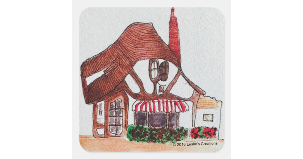 Tuck Box Logo Square Sticker | Zazzle