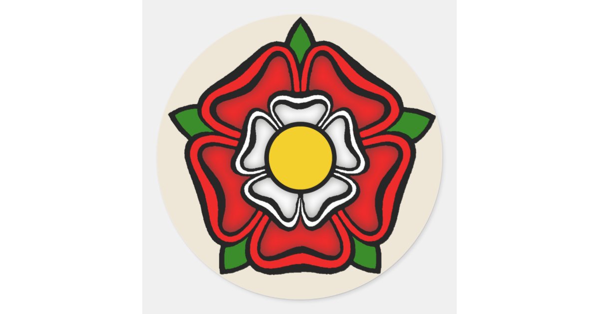 Tudor Rose of England, Emblem of Royalty Classic Round Sticker | Zazzle