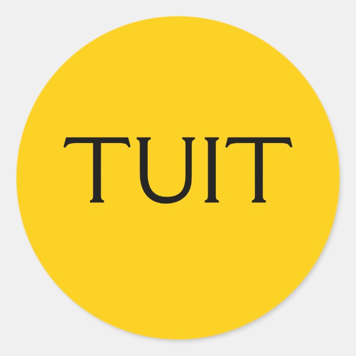 TUIT CLASSIC ROUND STICKER | Zazzle.co.uk