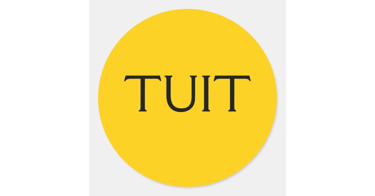 TUIT CLASSIC ROUND STICKER | Zazzle