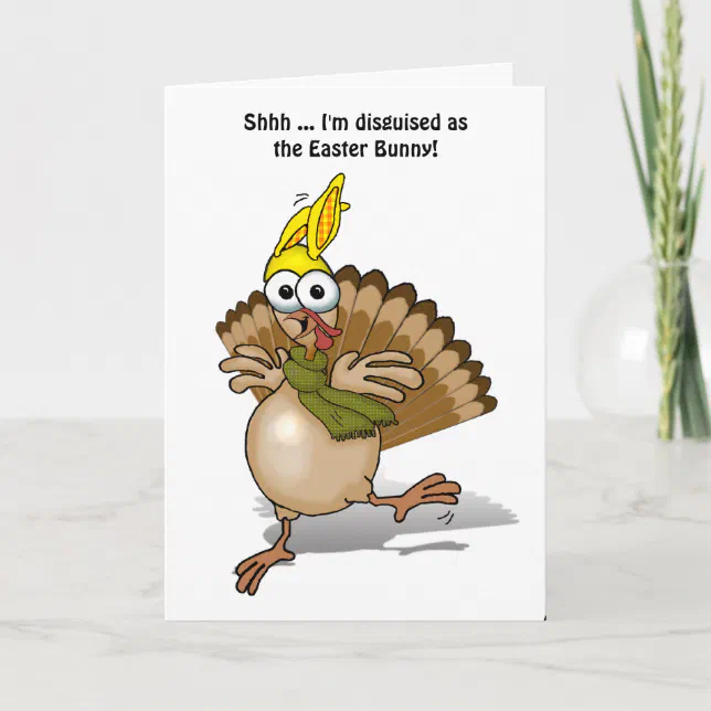 Turkey disguised as the Easter Bunny! Holiday Card | Zazzle