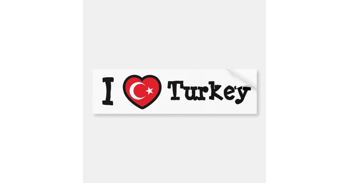 Turkey Flag Bumper Sticker | Zazzle