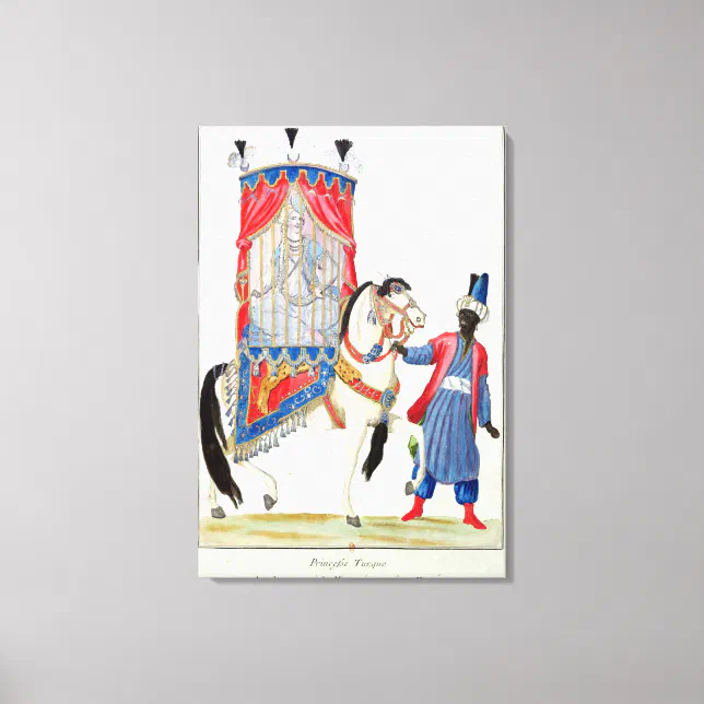 Turkish princess on her way to the mosque canvas print | Zazzle
