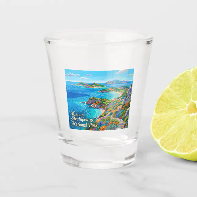 Tuscan Archipelago National Park Italy Shot Glass | Zazzle