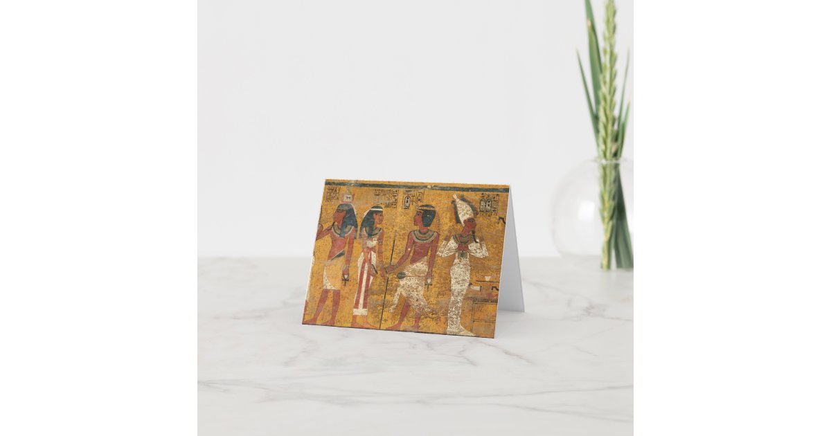 Tutankhamun Tomb, North Wall by Egyptian History Thank You Card | Zazzle