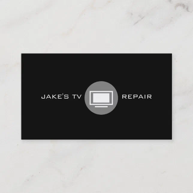 TV, Monitor Repair Business Card | Zazzle