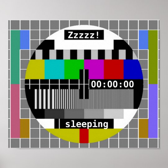 Tv Test Card Closedown Poster | Zazzle.co.uk