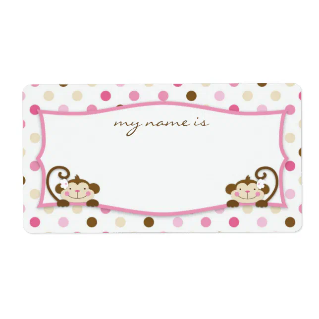 Twice the Fun GIRLS Name Tag | Zazzle