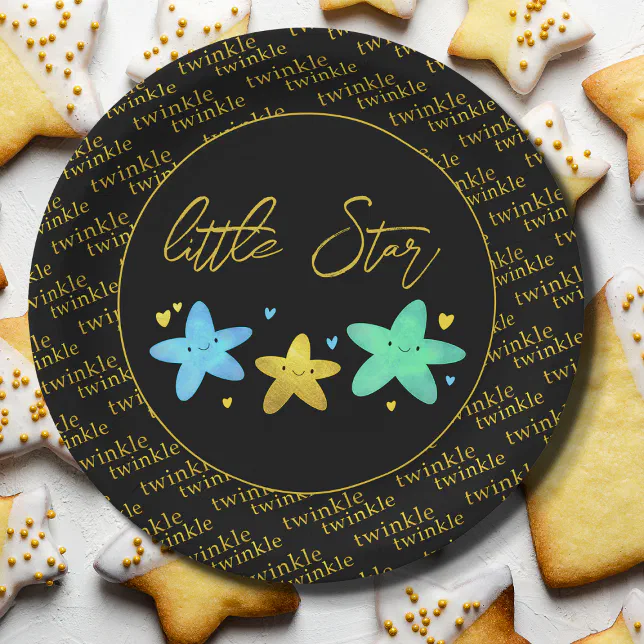 Twinkle Twinkle Little Star Party Paper Plate | Zazzle