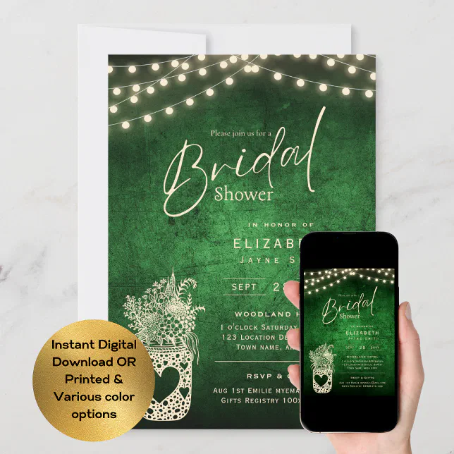 Twinkling Lights | Rustic Barn Woodland Wedding Invitation | Zazzle