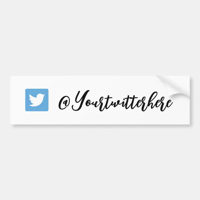 Twitter Handle Script sticker | Zazzle