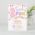 Two Much Fun Girl Birthday Invitation | Zazzle