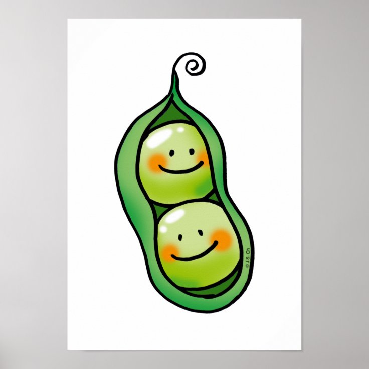 Two peas in a pod poster | Zazzle