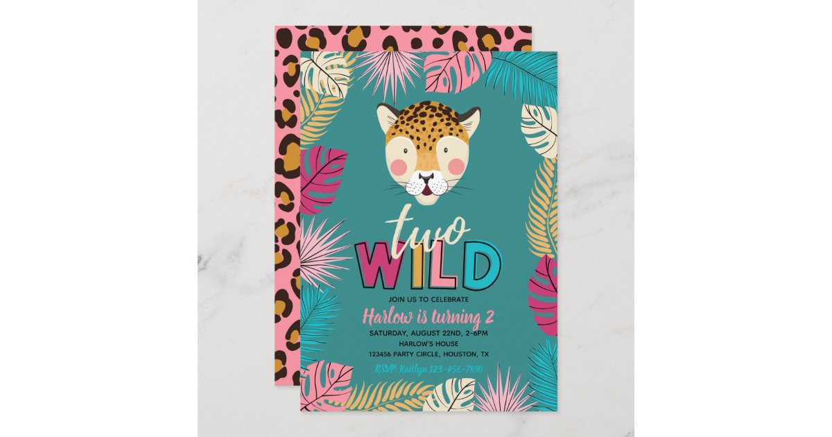 Two Wild Invitation | Girl Two Wild Invitation | Zazzle
