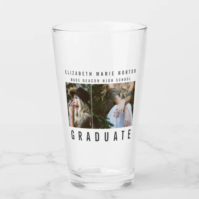 Type graduation glass | Zazzle