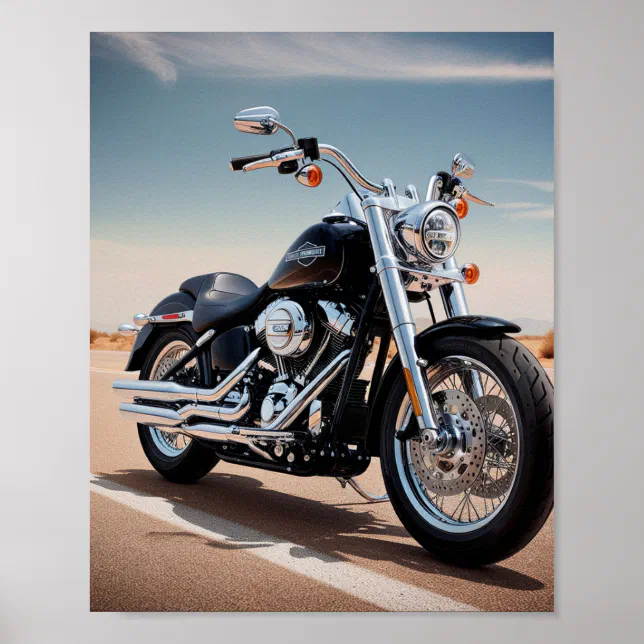 Types of ordinary motorcycles and bicycles poster | Zazzle