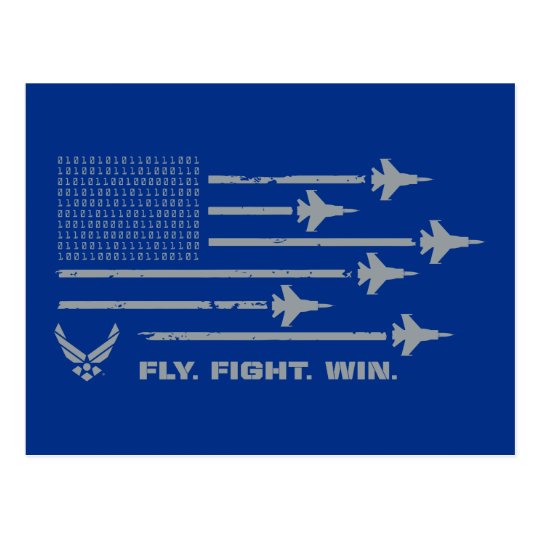 U.S. Air Force | Fly. Fight. Win - Grey Postcard | Zazzle.co.uk