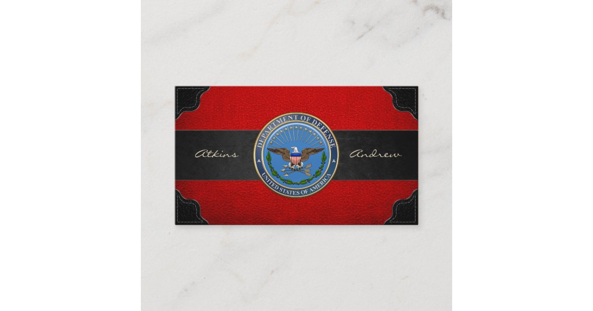 U.S. Department of Defence (DOD) Emblem [3D] Business Card | Zazzle