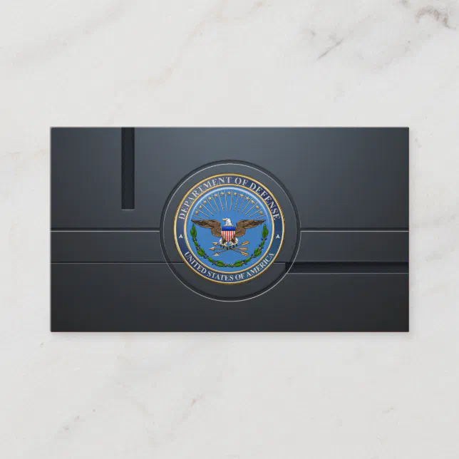U.S. Department of Defence (DOD) Emblem [3D] Business Card | Zazzle