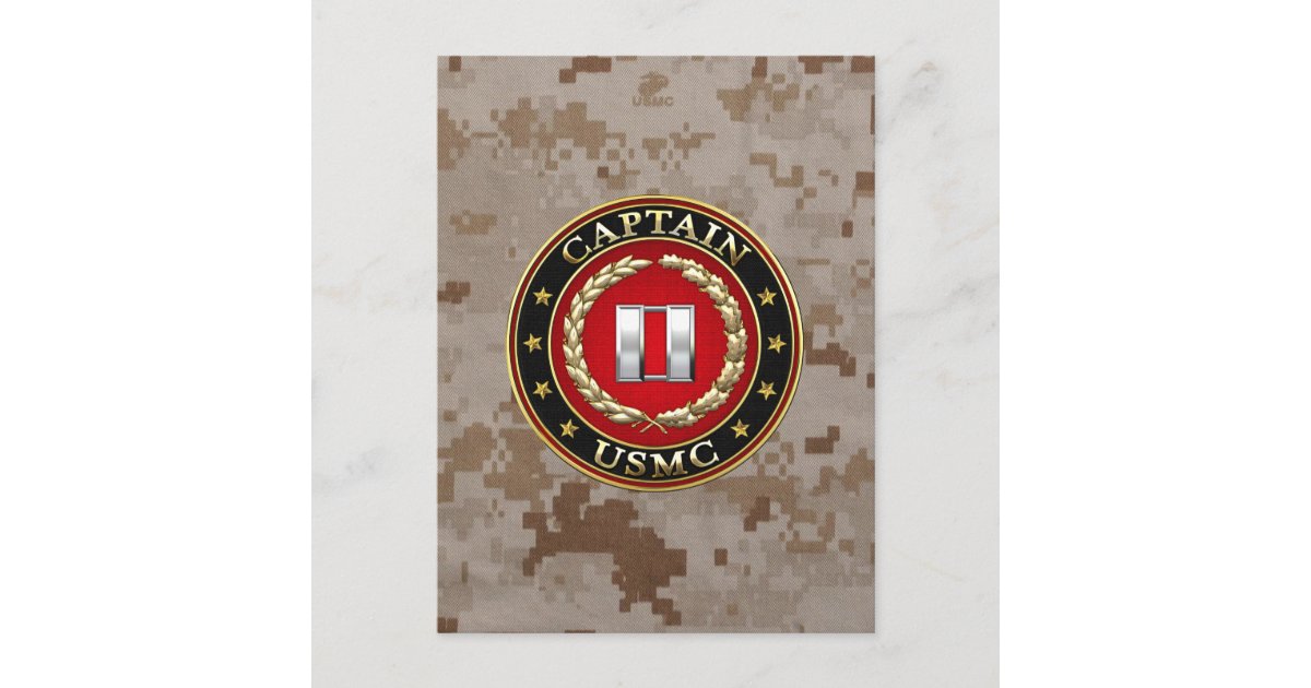 U.S. Marines: Captain (USMC Capt) [3D] Postcard | Zazzle