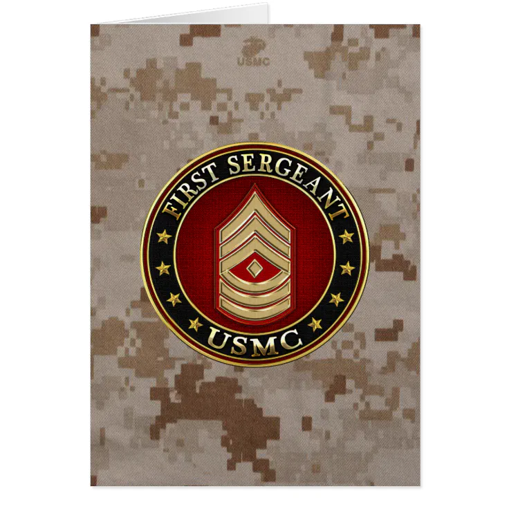U.S. Marines: First Sergeant (USMC 1stSgt) [3D] | Zazzle