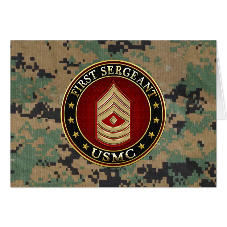 U.S. Marines: First Sergeant (USMC 1stSgt) [3D] | Zazzle