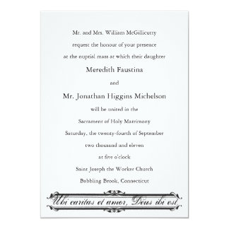 Wedding Invitation Wording For Mass