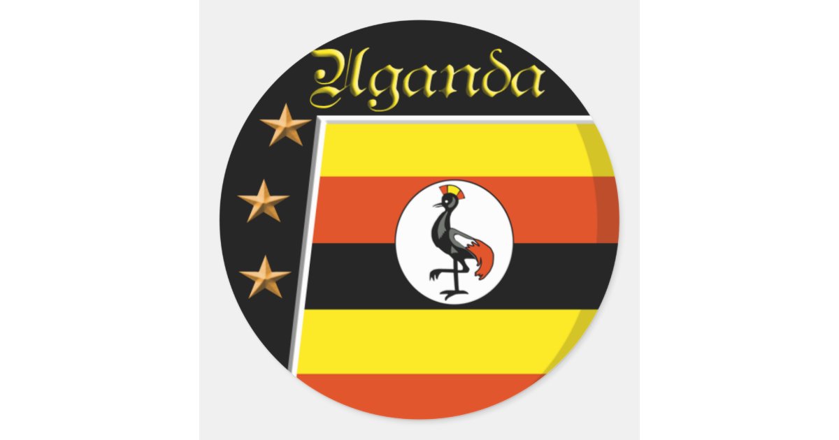 Uganda Classic Round Sticker | Zazzle