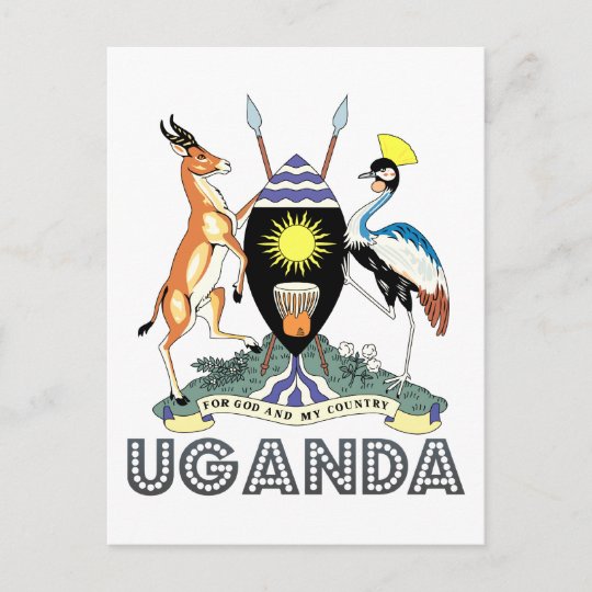 Ugandan Emblem Postcard | Zazzle.co.uk