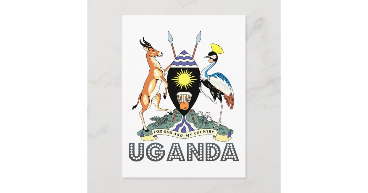 Ugandan Emblem Postcard | Zazzle