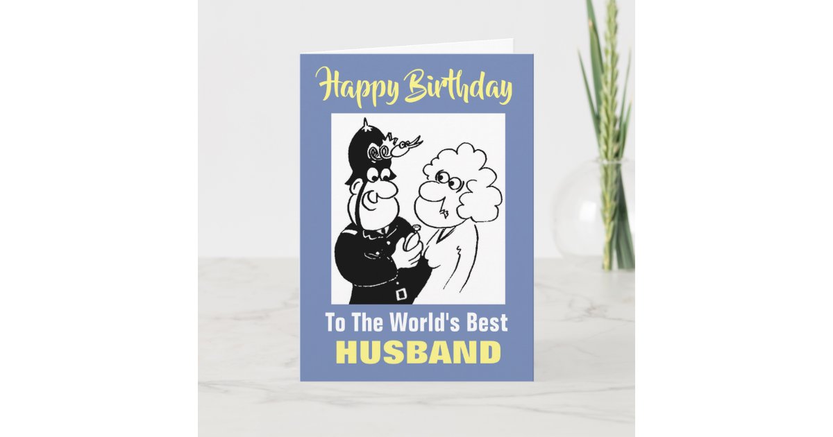 UK Police Constable. Word's Best Policeman Husband Card | Zazzle