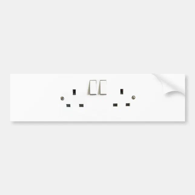 UK Socket design Bumper Sticker | Zazzle