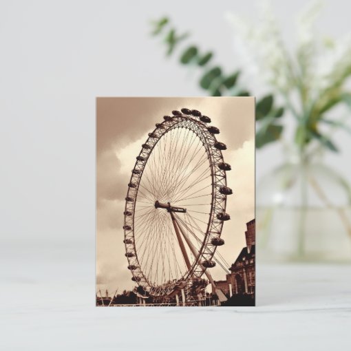 (UK) Vintage London Eye Postcard | Zazzle