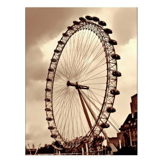(UK) Vintage London Eye Postcard | Zazzle.co.uk