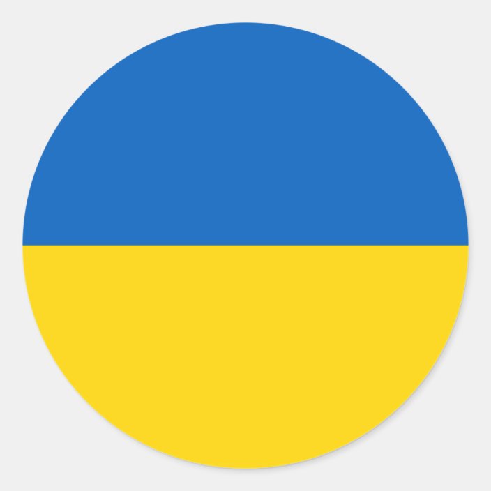 Ukraine (Ukrainian) Flag Classic Round Sticker | Zazzle.co.uk