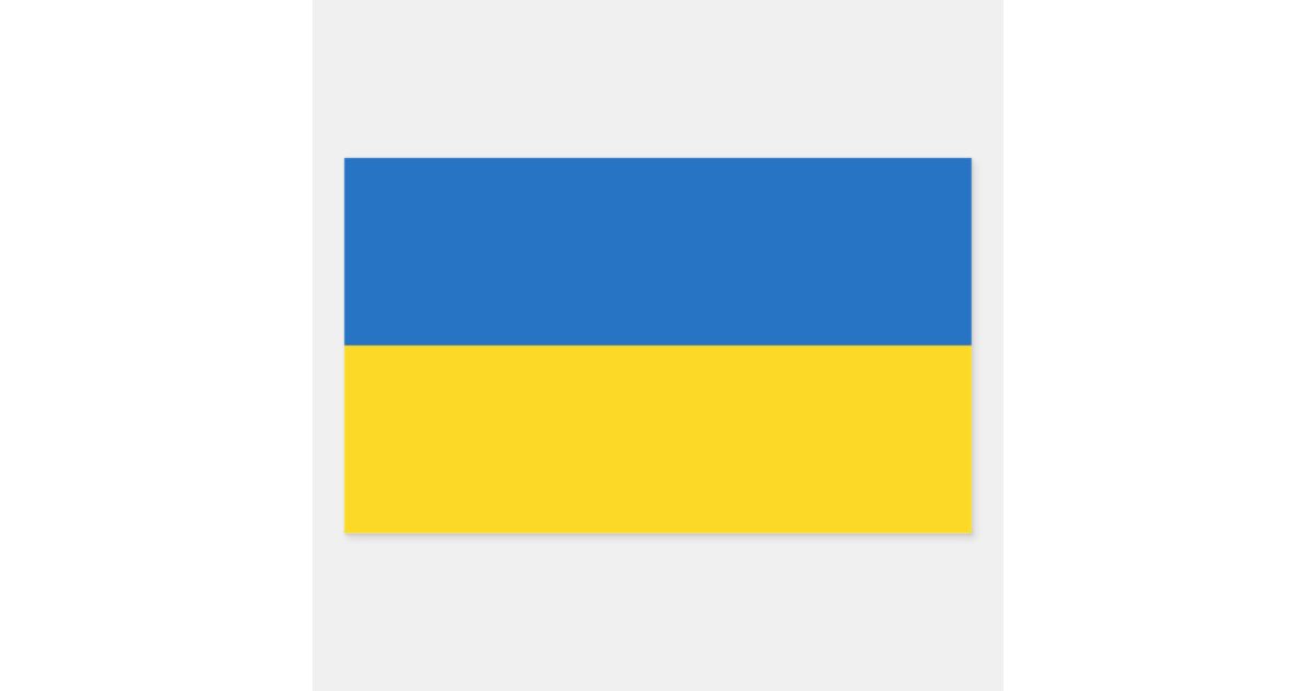 Ukrainian Flag Rectangular Sticker | Zazzle