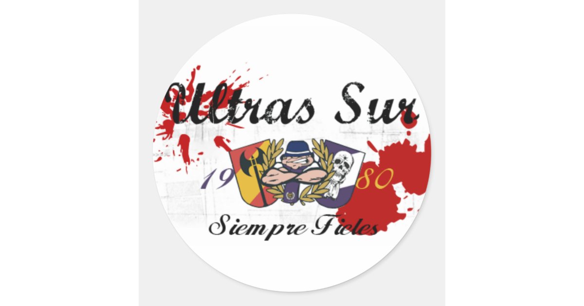 ULTRASSUR ultras sur Real Madrid Classic Round Sticker | Zazzle