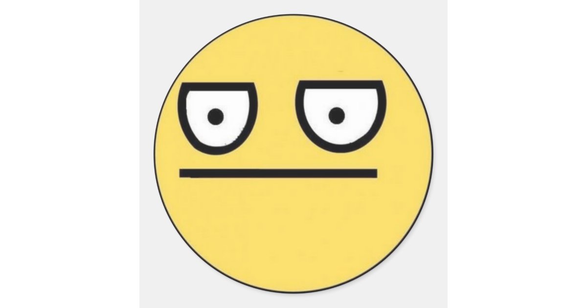 Unamused Classic Round Sticker | Zazzle