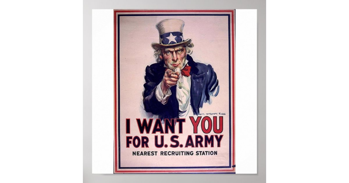 "Uncle Sam Wants You" Poster | Zazzle