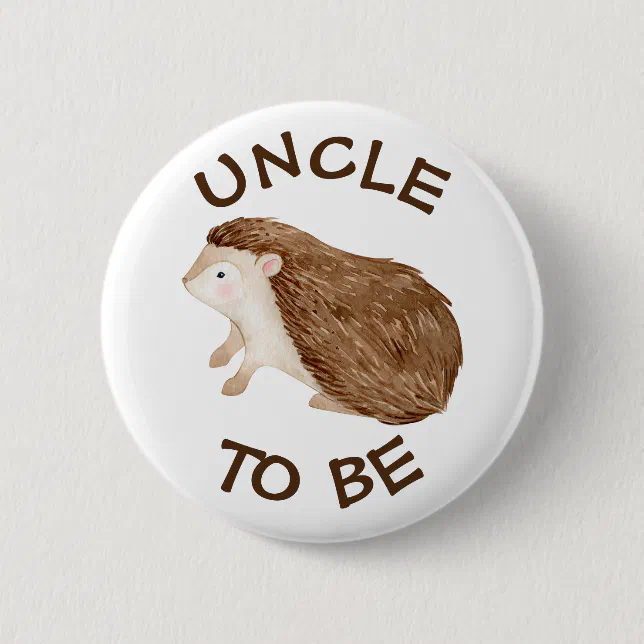 Uncle to be Woodland Animals Baby Shower Button | Zazzle