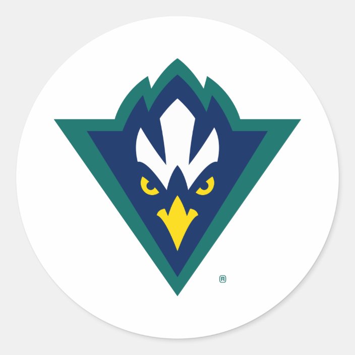 UNCW Seahawk Logo Classic Round Sticker | Zazzle.co.uk