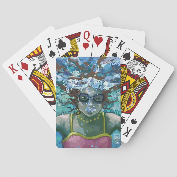 Under Water Swim Playing Cards | Zazzle.co.uk