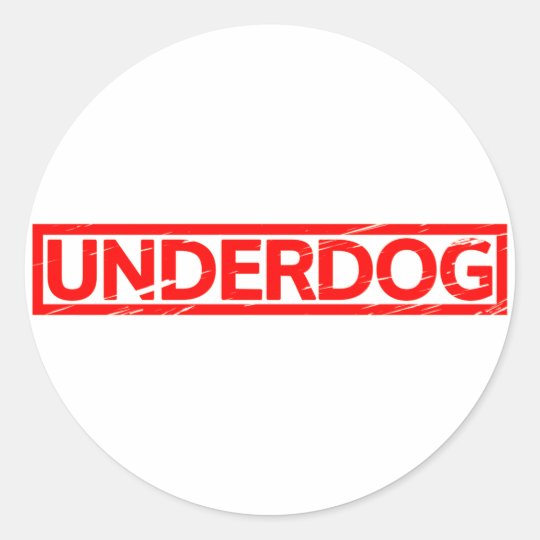Underdog Stamp Classic Round Sticker | Zazzle.co.uk