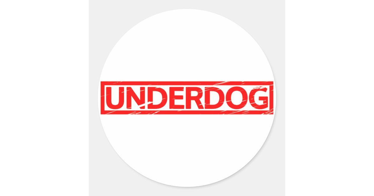 Underdog Stamp Classic Round Sticker | Zazzle